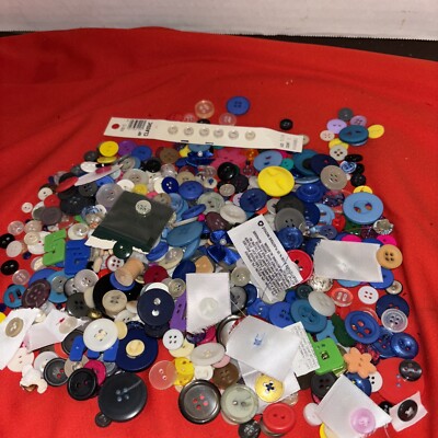Huge Assorted Buttons New/Used/Vintage Metal Plastic Resin Wood-Estate ...