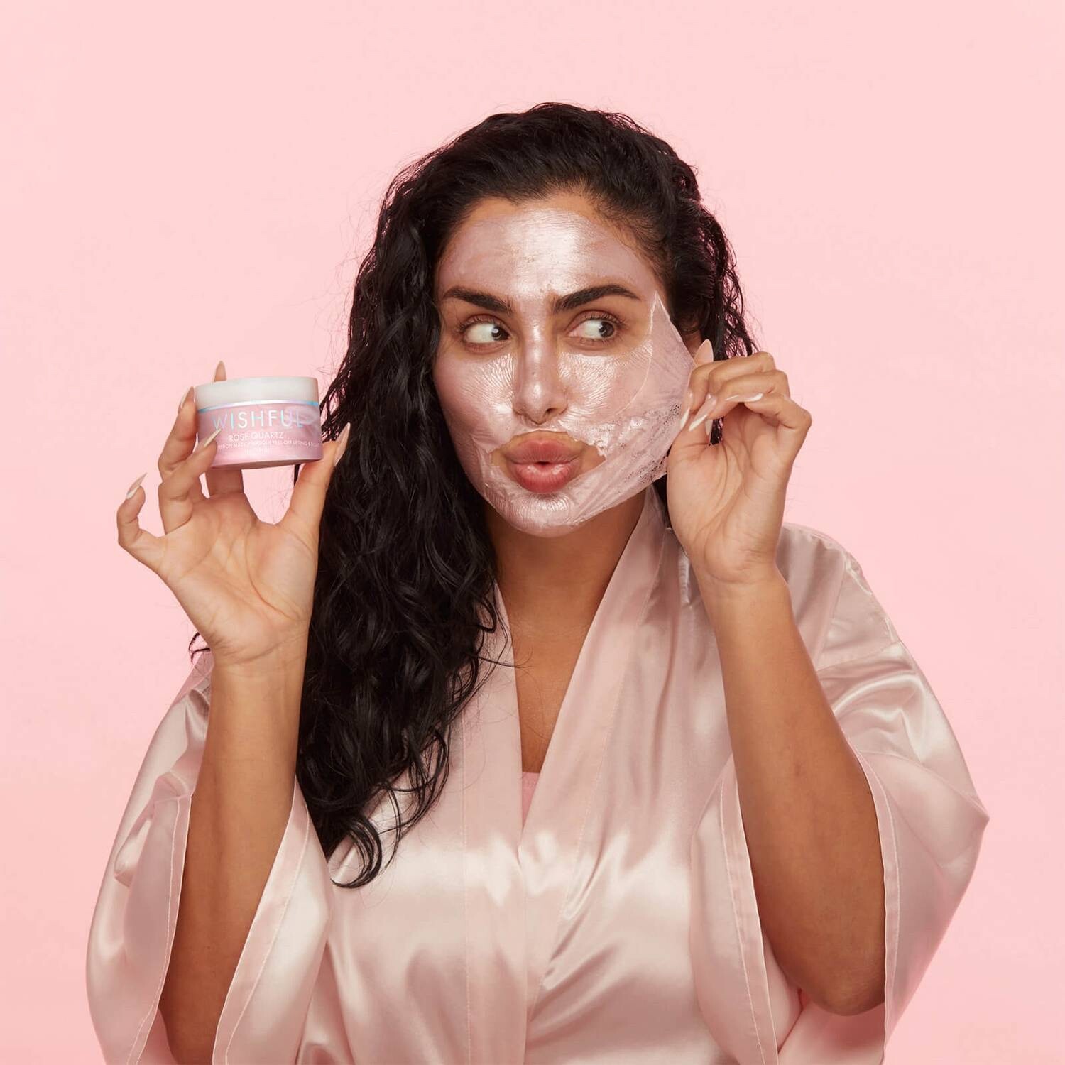 WISHFUL Rose Quartz Lift & Glow Peel-Off Face Mask 55g - Tighten ...