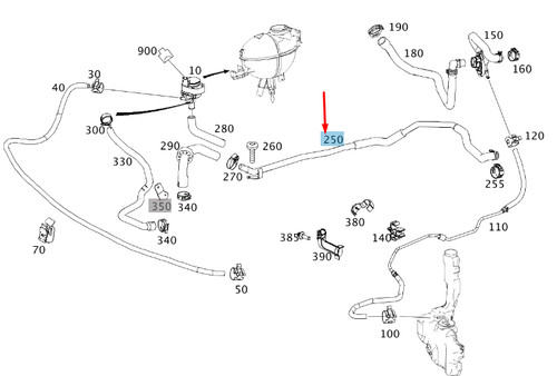 NEW MERCEDES-BENZ E W212 HEATING WATER RETURN LINE RHD A2128300896 ...