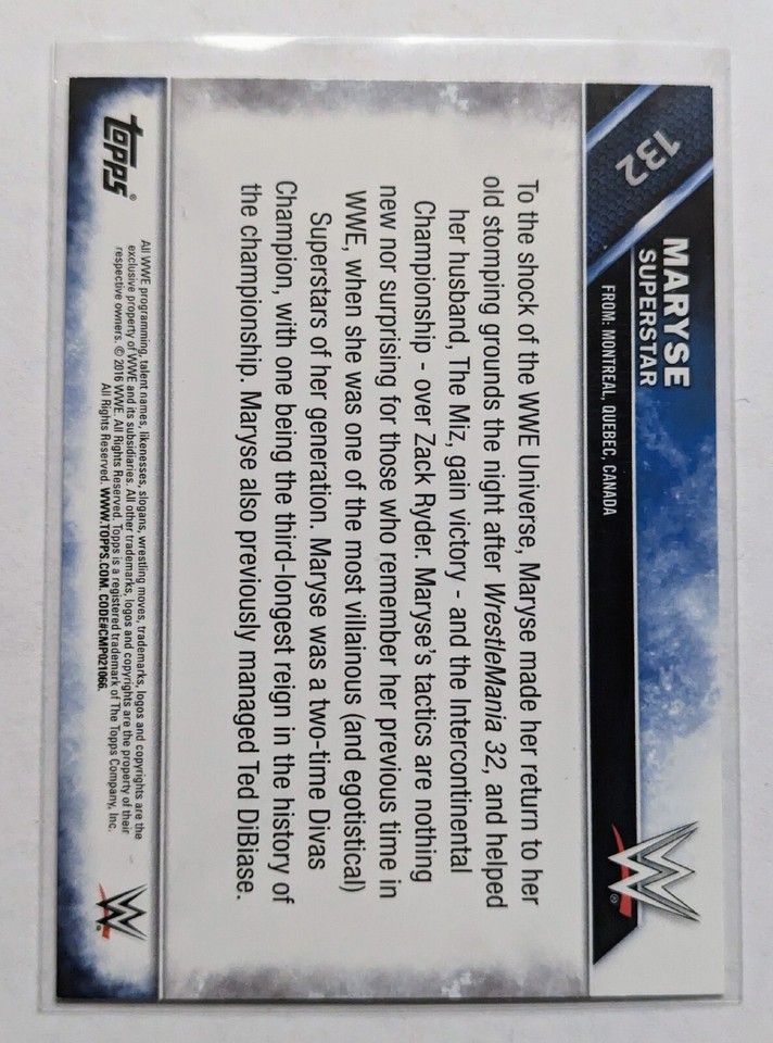 2016 WWE TOPPS THEN NOW FOREVER MARYSE #132 | eBay