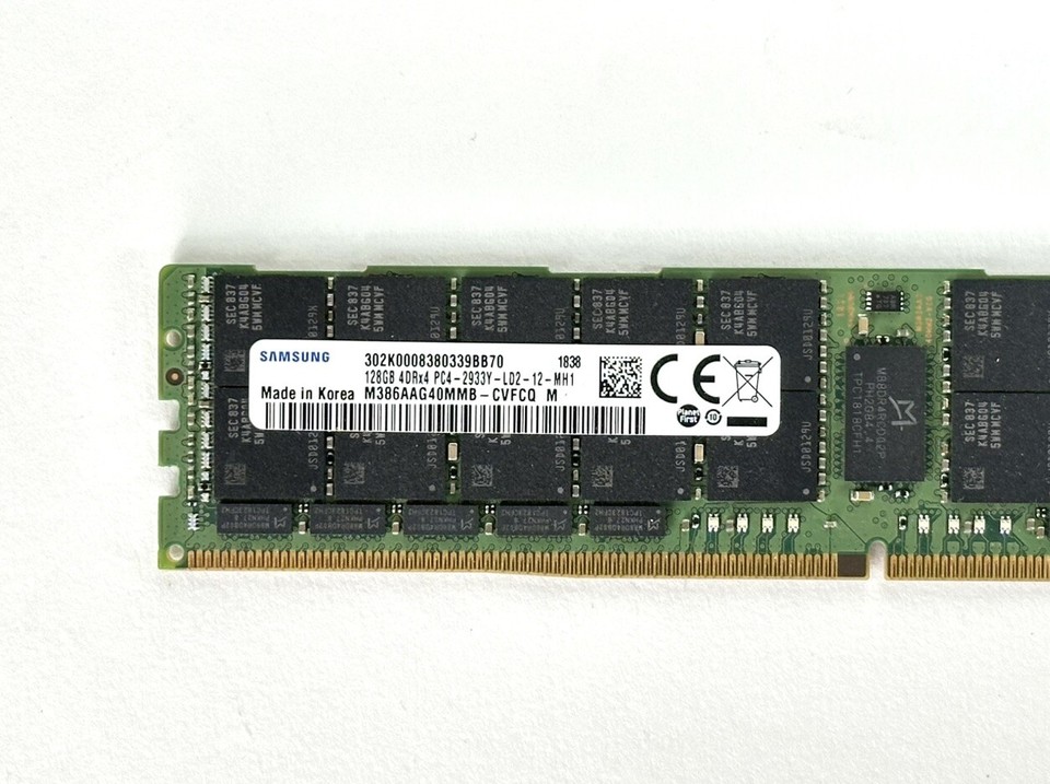 Samsung 1x 128GB 4DRx4 PC4-2933Y-L ECC LRDIMM DDR4 RAM Memory ...