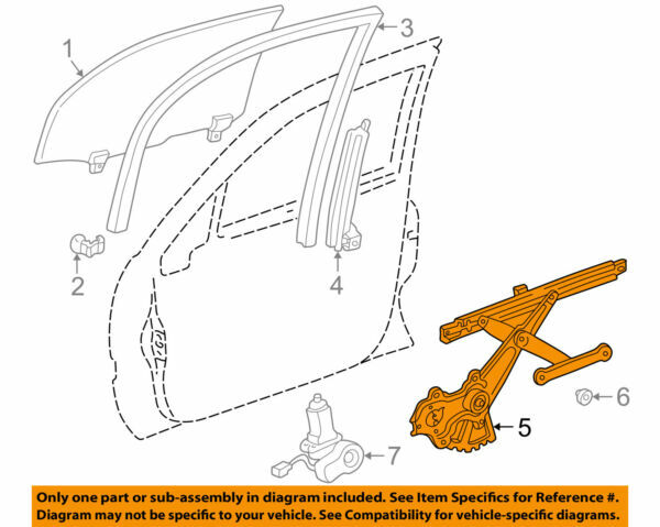 69801-60070 Toyota Regulator sub-assy, front door window, rh 6980160070 ...