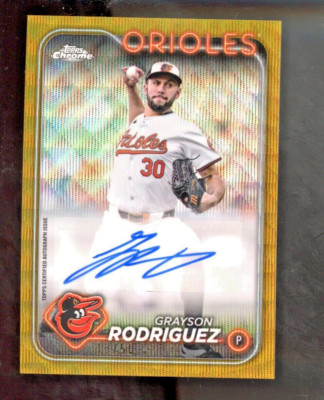 2024 Topps Chrome Update Grayson Rodriguez AUTO Gold Raywave /50 ...