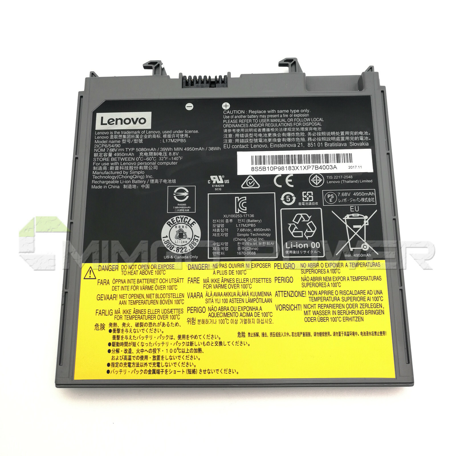 Genuine L17L2PB5 L17M2PB5 DVD Ultrabay Battery for Lenovo V330-14IKB ...