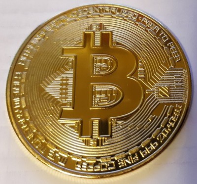 Physical Bitcoin BTC 2013 Commemorative Token Gold Plated 1 Troy Oz ...
