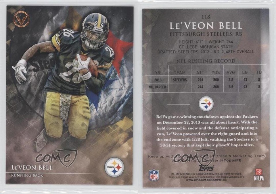 2014 Topps Valor Le'Veon Bell #118 0b3 | eBay