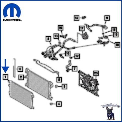 Engine Cooling Radiator OEM Mopar 68430445AA | eBay