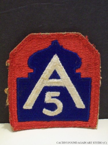 WWII 5th US Army Patch Fifth North Command Field Combat Badge Italy Africa Vtg | eBay