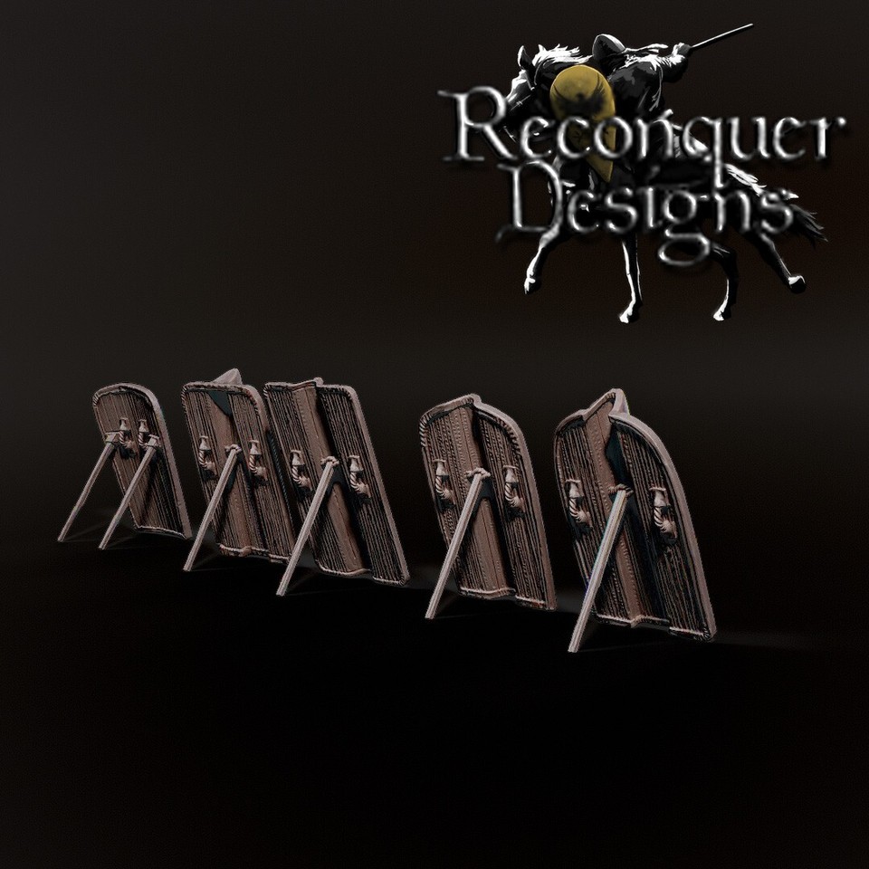 Reconquer Designs Miniatures Medieval Pavise Shields Kitbash Bits 20mm ...