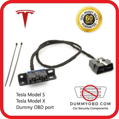 TESLA Model S and X - DUMMY OBD2 PORT LOCK anti theft security OBD ...