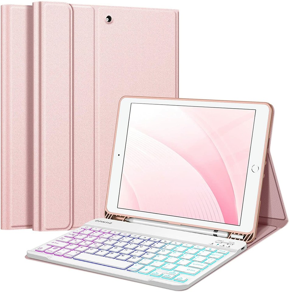 Backlit Keyboard Case For iPad 9th /8th /7th 10.2 inch Soft TPU Back ...