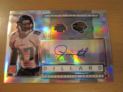 2009 TOPPS PLATINUM JARETT DILLARD AUTO AUTOGRAPH RC #/1050 JAGUARS ...