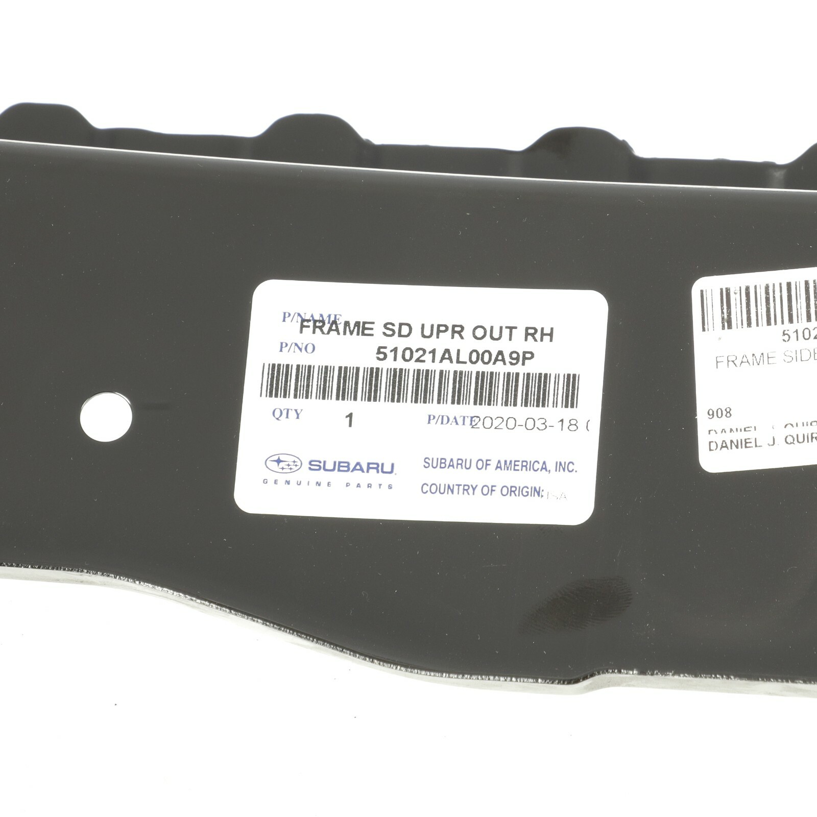 Subaru OEM 2015 Legacy Fender-upper Reinforcement Right 51021AL00A9P ...
