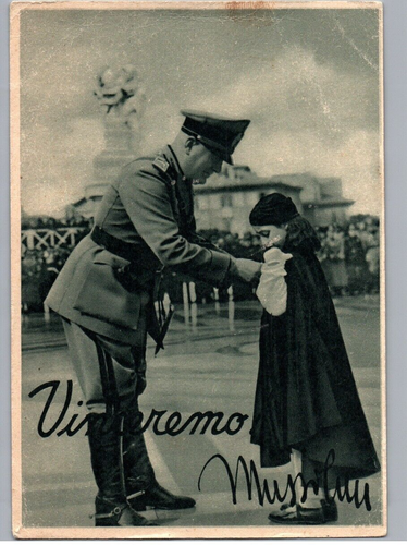 CARTOLINA MILITARE - BENITO MUSSOLINI -CAT. 3° | eBay