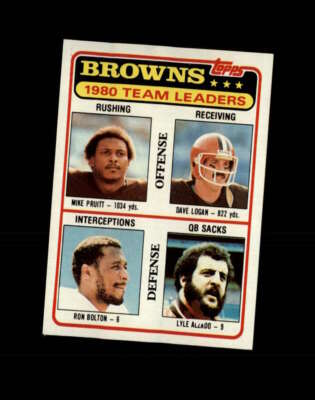 1981 Topps Football #113 Pruitt/Logan/BoltonAlzado STARX 9 MINT CS63855 ...