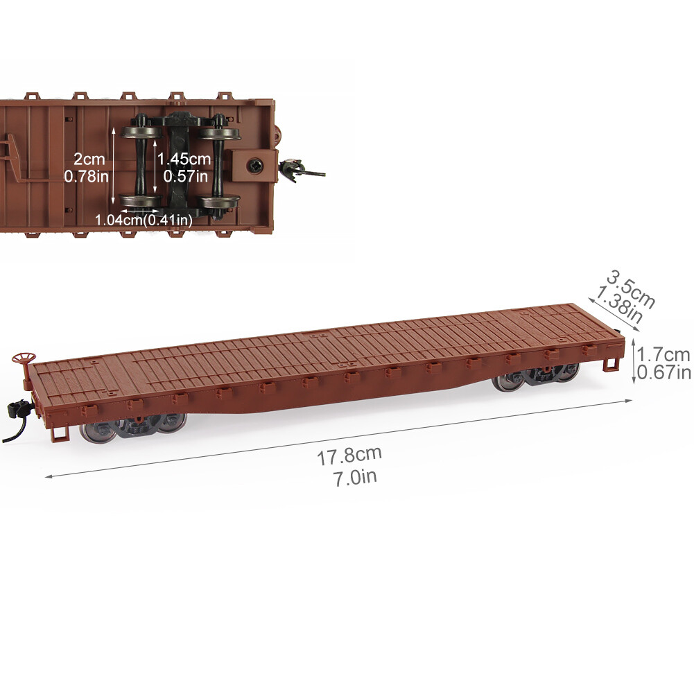 Evemodel Trains 1 Unit HO Gauge 52' Flat Car 1:87 52ft Container ...