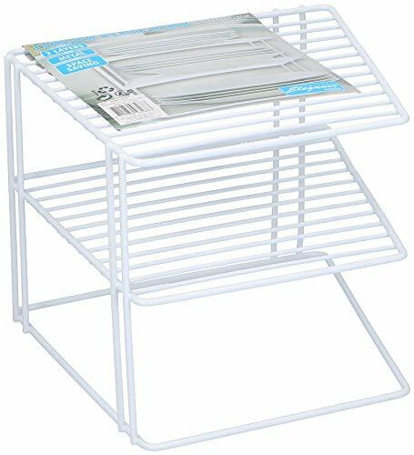 White Corner Plate Rack 3 Tier Wire Shelf Organizer Cupboard Rack ...