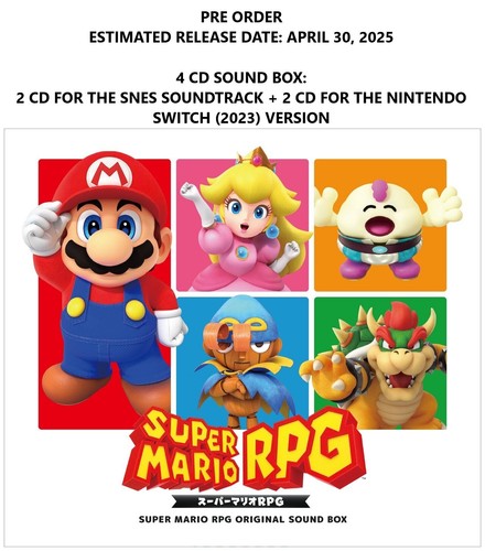 Super Mario RPG Original Soundtrack 4 CD Nintendo Switch + SNES OST VGM ...