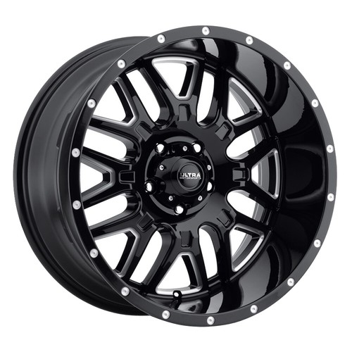 ULTRA 203 Hunter 20X10 8X165.1 ET-25 Gloss Blk/Milled and Clear Coat ...