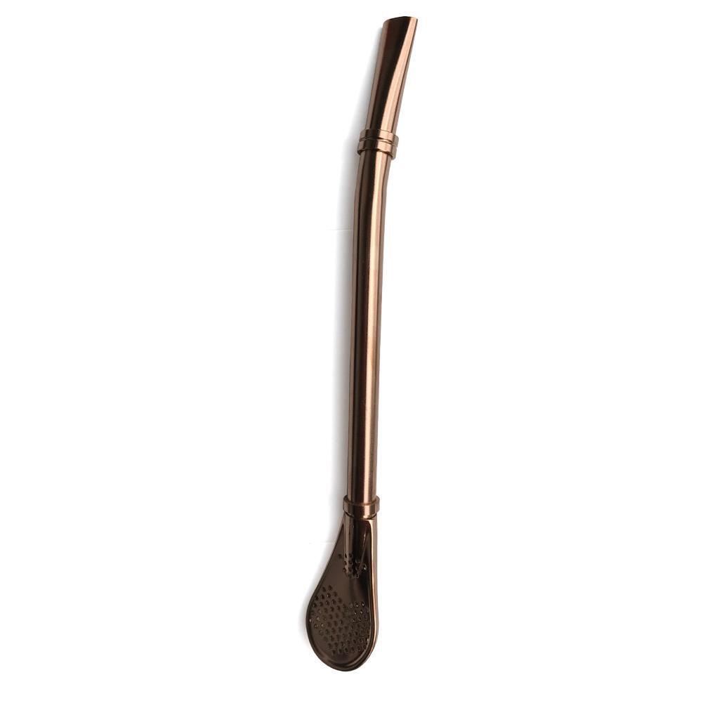 Stainless Steel Drinking Straw Cafe Reusable Sucker Spoon Filter Bar ...