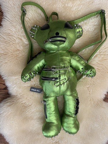 Dolls Kill Halloween Alien Tormented Teddy Bear backpack new purse NWT | eBay