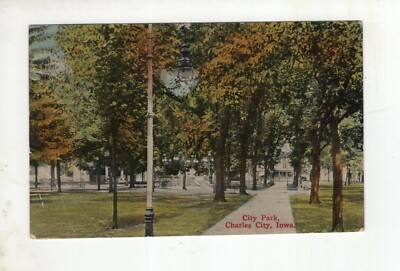 Antique Post Card - City Park - Charles City, Iowa | eBay