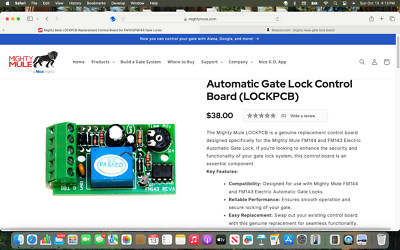 Mighty Mule/GTO LOCKPCB Gate Opener Lock Control Board for FM143, FM144 ...