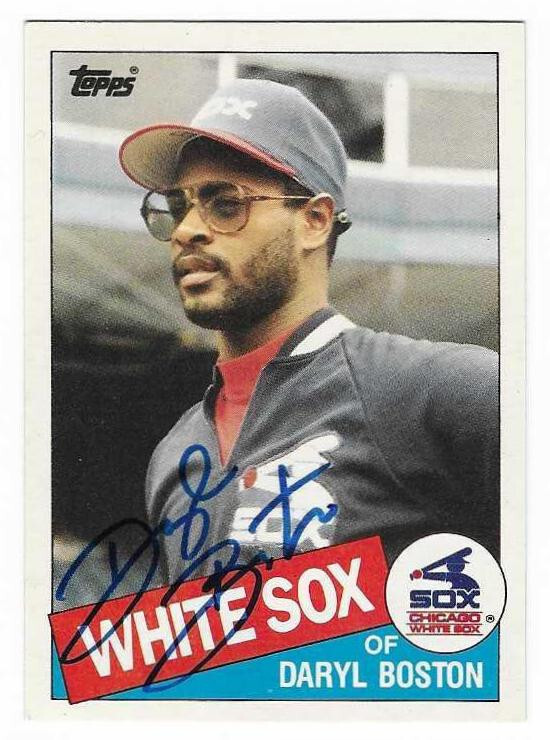 DARYL BOSTON 1985 TOPPS TRADED AUTOGRAPHED SIGNED # 8T CHICAGO WHITE ...