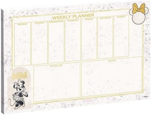 Disney Minnie Mouse A4 Weekly Calendar Planner Desk Organiser Pad ...