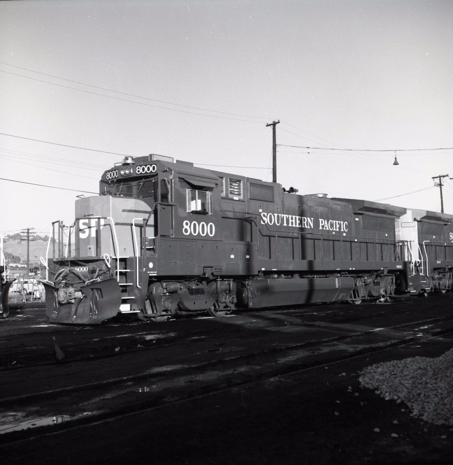 SP Southern Pacific GE B39-8E Locomotive #8000 - Original Railroad Negative | eBay