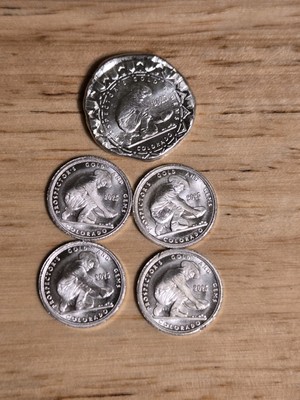 1/4Oz Silver Round .999 Prospector & 0.05 Prospector Rounds Lot Made In ...