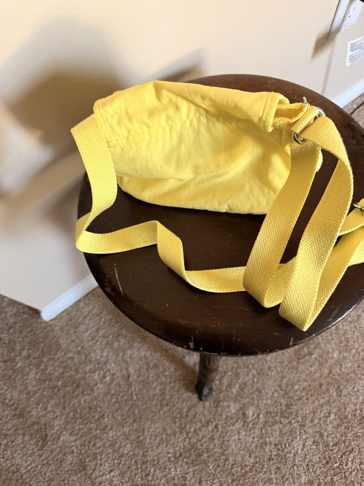 Kipling Shoulder Bag – Yellow Nylon –Adjustable Strap – Monkey Keychain ...