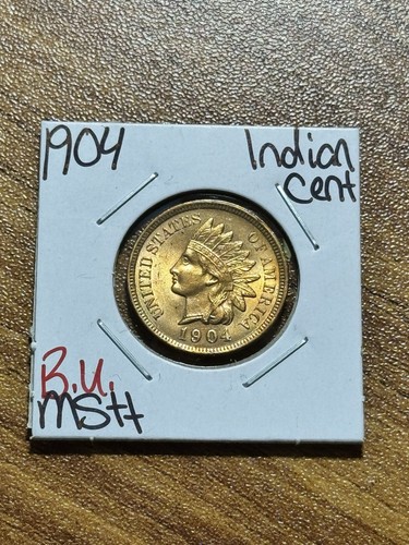 1904 Indian Head Cent Penny Gem BU Uncirculated MS++ RD Red Coin ...