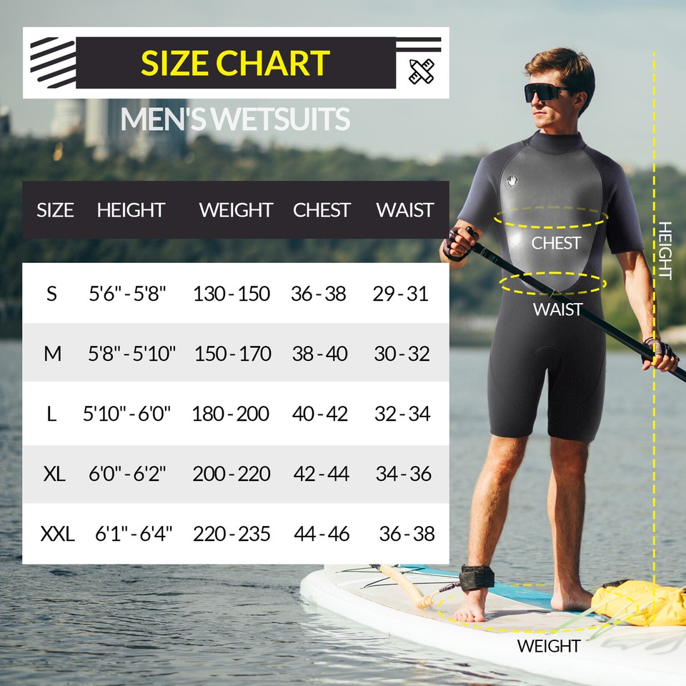Body Glove Pro3 Men Shorty Spring Wetsuit 2/1mm Surfing Boogie Boarding ...