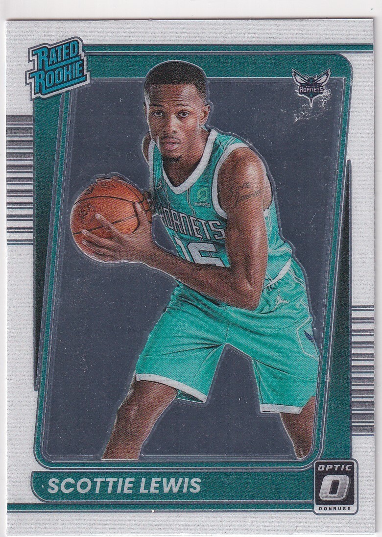 2021-2022 OPTIC RATED ROOKIE RC SCOTTIE LEWIS CHARLOTTE HORNETS BZ-2193 ...