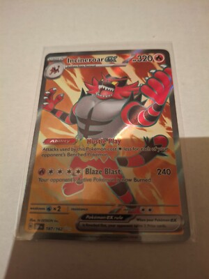 NM Full Art Incineroar ex Pokemon Card | Ultra Rare | SV Temporal ...