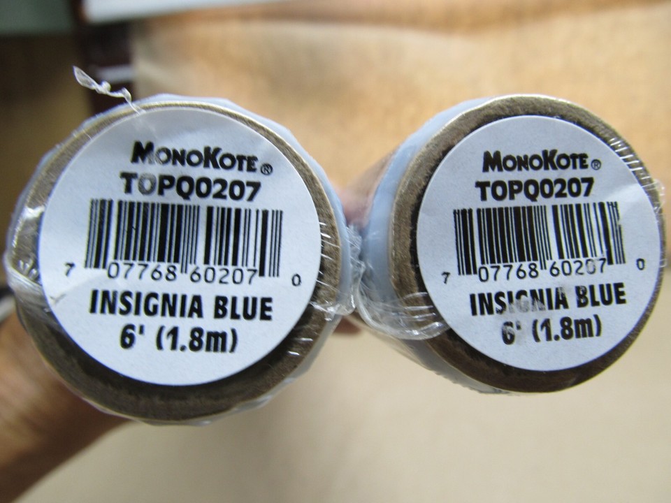 Two 6 Foot Rolls of Top Flite Monokote - #TOPQ0207 - Insignia Blue ...
