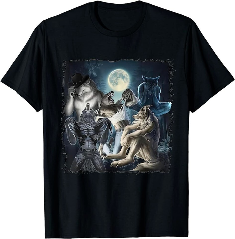 Wolf Ripping Shirt, Werewolf Alpha Wolf Funny Oddly Meme T-Shirt | eBay