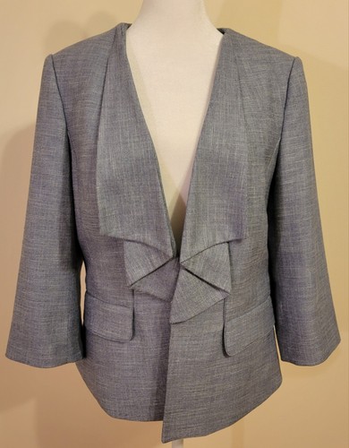 Drape Suit Womens Jacket WHBM Grey Business Work Casual | eBay