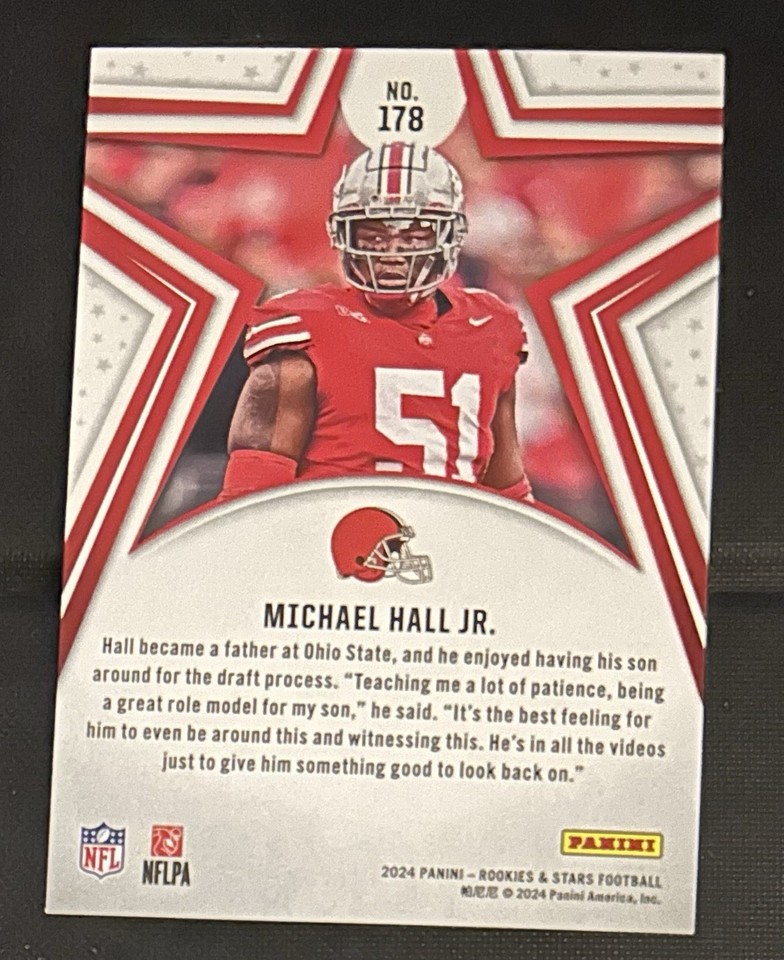 2024 Panini Rookies & Stars Rookies Purple /299 Michael Hall Jr RC #178 ...
