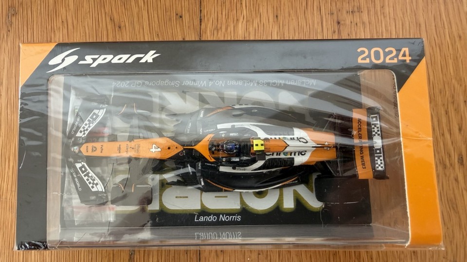 Spark 1:43 - Lando Norris - Mclaren MCL38 Winner Singapore 2024 S9561 ...