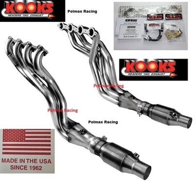 2'' Kooks catted stainless long tube headers kit 2016-24 Camaro SS 6.2 ...