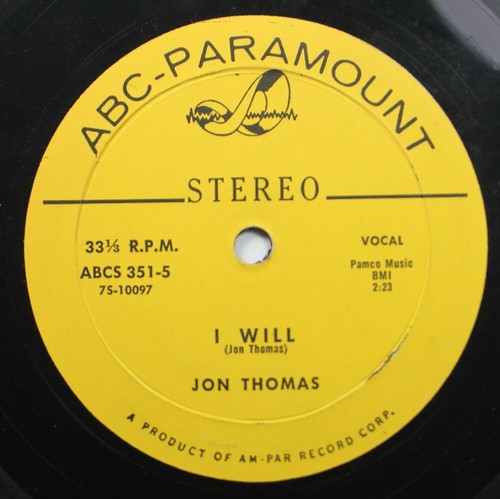 Soul 45 Jon Thomas - I Volonté / Lil'Pooch Sur Abc-Paramount | eBay