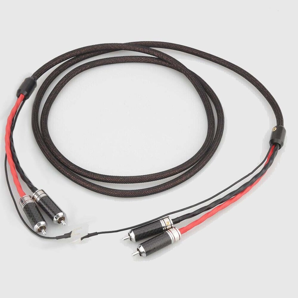 100% Pure Silver Phono Tone Arm Hifi Tonearm Cable Shielding 2 RCA to ...