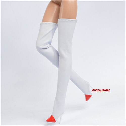 1:6 Red Long Boots Shoes For 12''Female Fashion Royalty ob 27 Figure ...