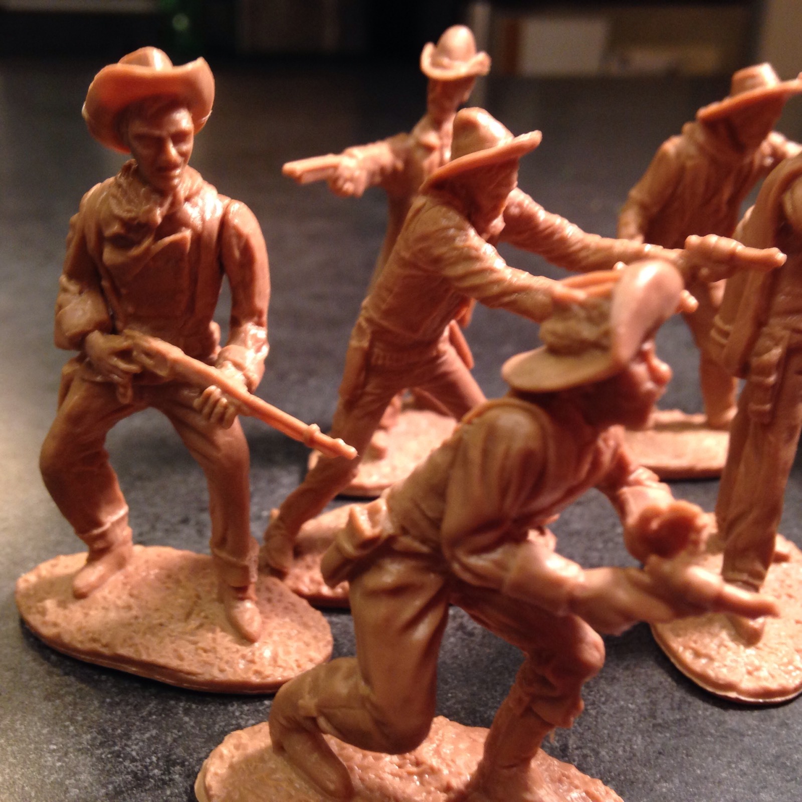 Conte playset TSSD Airfix Marx Austin Miniatures 54mm plastic cowboys ...