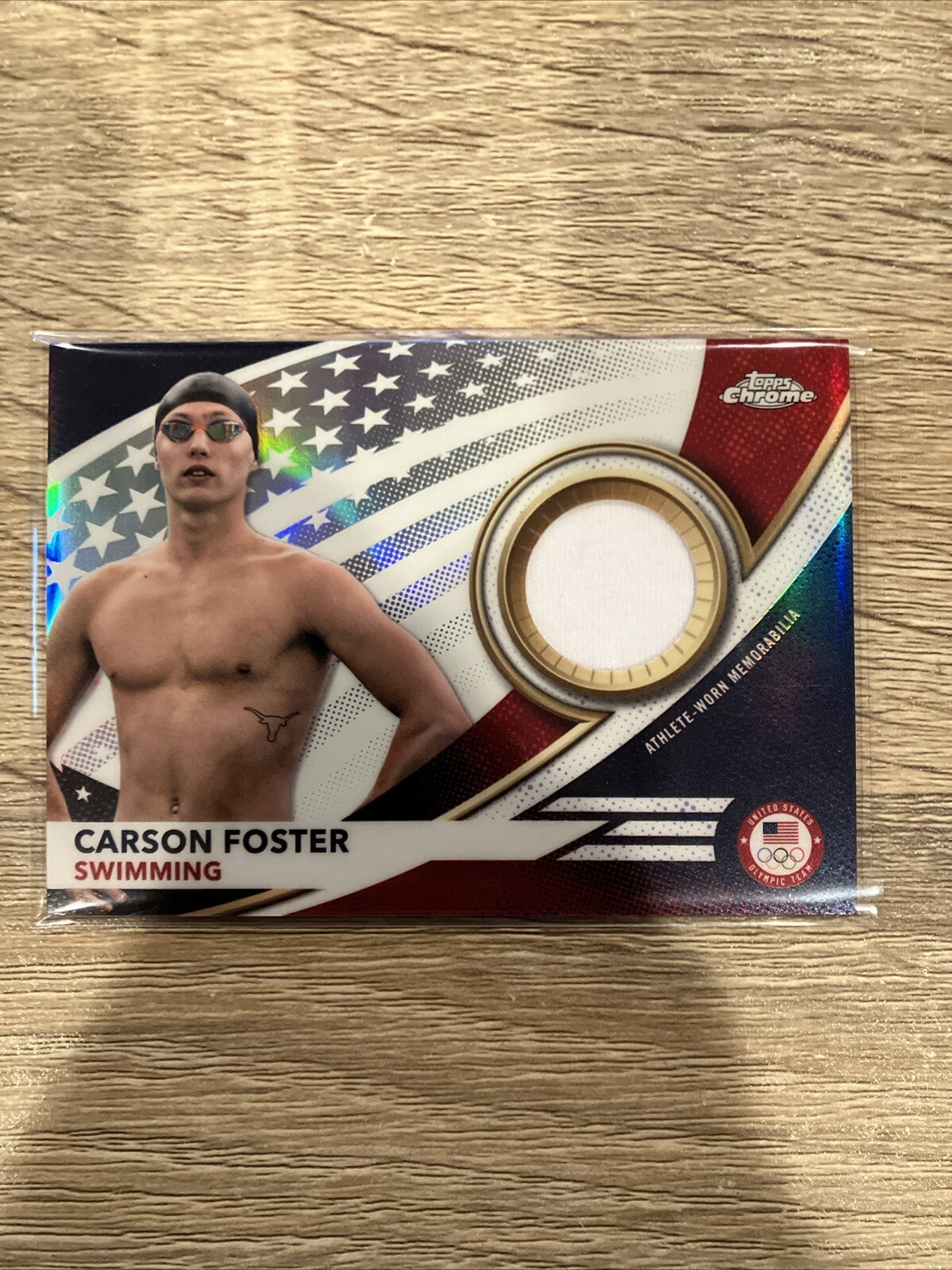 2024 Topps Chrome US Olympic #USA-CF Carson Foster Team USA Memorabilia Relic | eBay