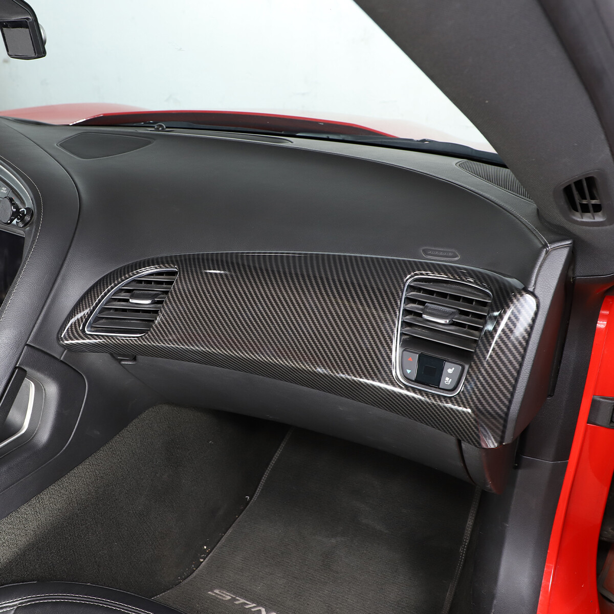 ABS Carbon Car Dashboard Panel Cover Trim Kit For Corvette C7 Z06 ZR1 ...