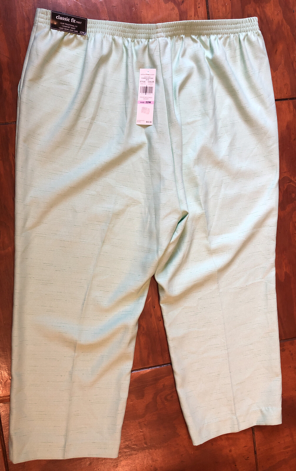 NWT! Sz 22W Alfred Dunner Pull on Pants/Slacks ELASTIC Back Of Waist ...