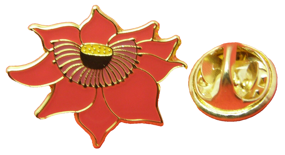 Red Lotus Pin Badge Sacred Flower Brooch Buddhism Buddhist Buddha ...